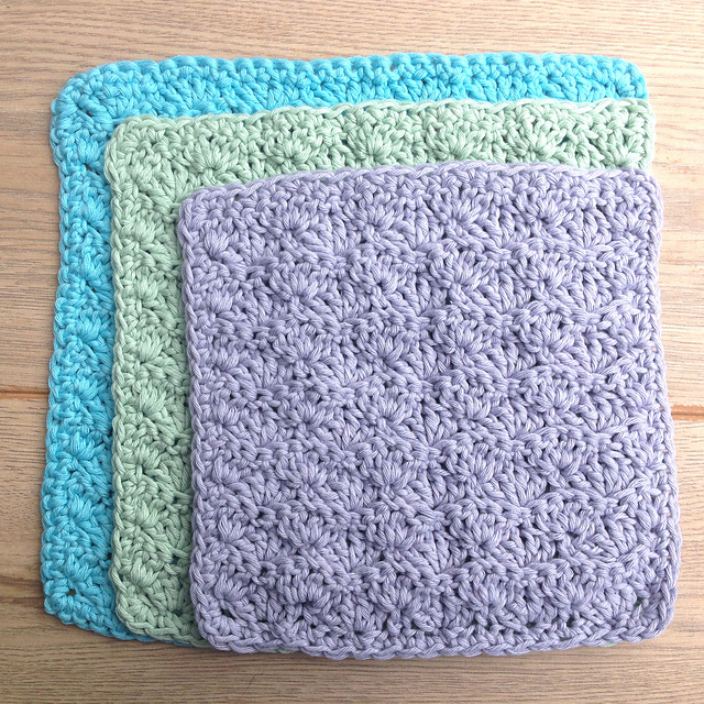 Ravelry: Shell Stitch Wash Cloth pattern by Maggie Freeman of Sunny and ...