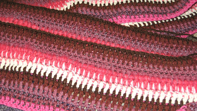 Ravelry: Vintage Vertical Stripe Crocheted Blanket pattern by Bella Dia