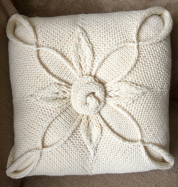 Ravelry: Aran Rose Pillow pattern by Susan Joan McAlpine Horner