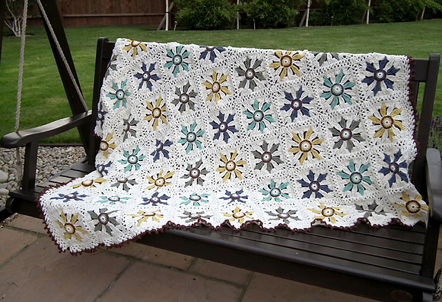 Ravelry: Elegant Floral Afghan pattern by Patons