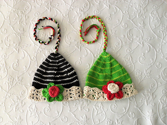 Ravelry: Lace Brimmed Elf Hat, Pixie Hat pattern by Susan Gardner