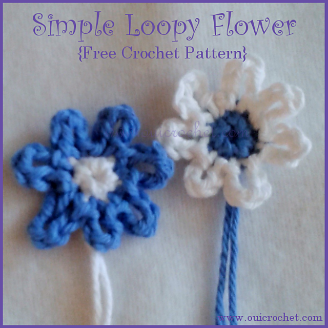 Ravelry: Simple Small Loopy Flowers pattern by Susie Oui Crochet