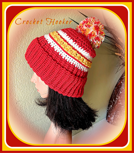 Ravelry: KC Chiefs Team Beanie pattern by Silvia Kimbrough aka Crochet ...