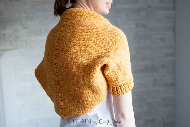 Ravelry: Simple Sunrise Knit Shrug pattern by Sustain My Craft Habit
