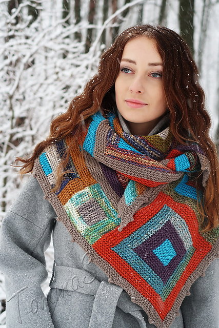 Ravelry: SvetlanaTomina's Squares in Square shawl 2