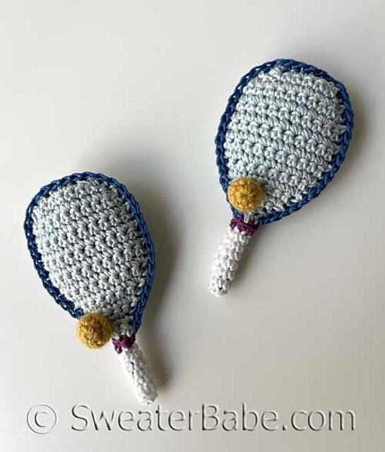 Ravelry: #366 Crochet Pickleball Paddle pattern by SweaterBabe