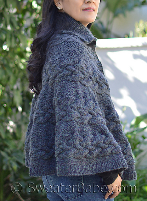Ravelry: #261 Chunky Cable Poncho pattern by SweaterBabe