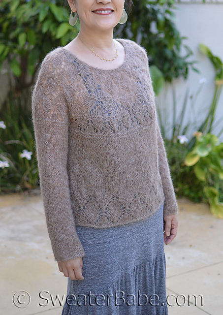 Ravelry: SweaterBabe's Mohair Lace Top-Down