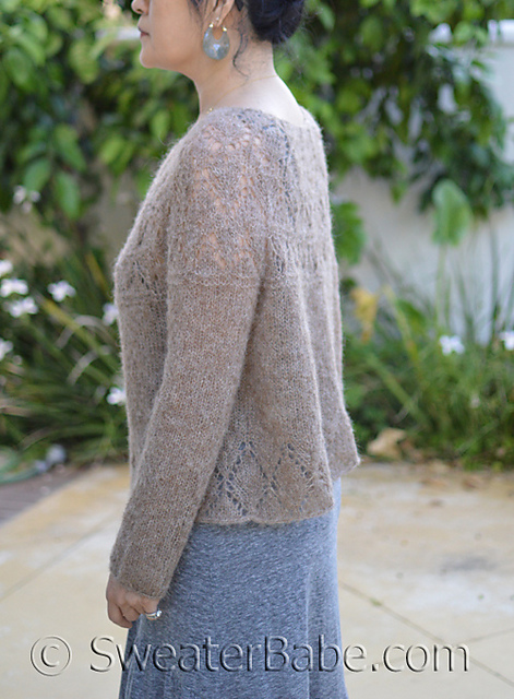 Ravelry: SweaterBabe's Mohair Lace Top-Down