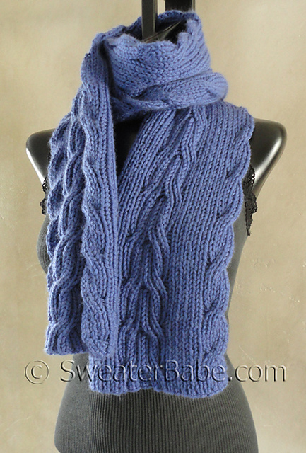 Ravelry: #130 Reversible Ribbed Anniversary Scarf pattern by SweaterBabe