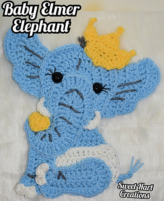 Ravelry: Baby Elmer Elephant Applique pattern by Sweet Hart Creations