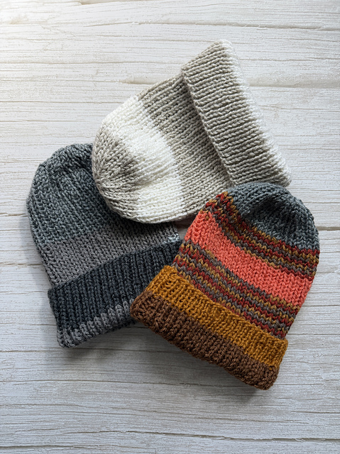 Ravelry: Simple Scrap Ribbed Beanie pattern by Felicia Kulp