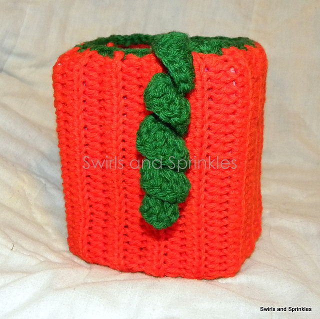 Ravelry: Pumpkin Tissue Box Kozie pattern by Becky Ferris