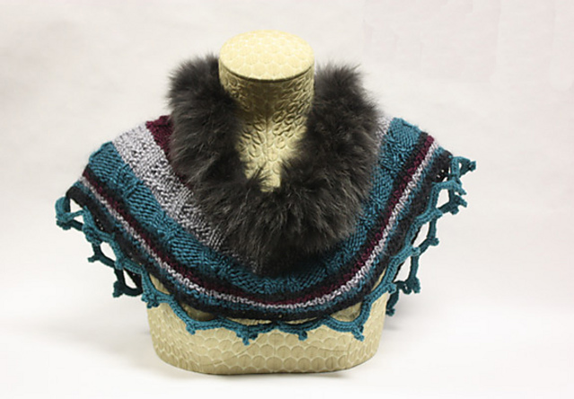 Ravelry: Fur-Edged Shoulder Cowl pattern by Crafty Lady Trio