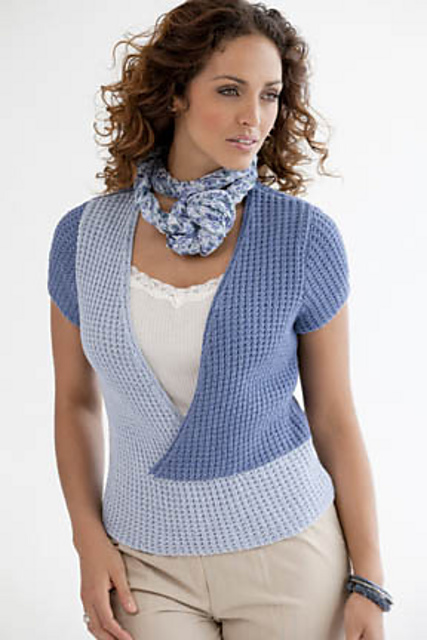 Ravelry: Sardinia Surplice Top pattern by Irina Poludnenko