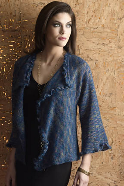 Ravelry: Ruffled Drape-Front Jacket pattern by Jan Hurwitz
