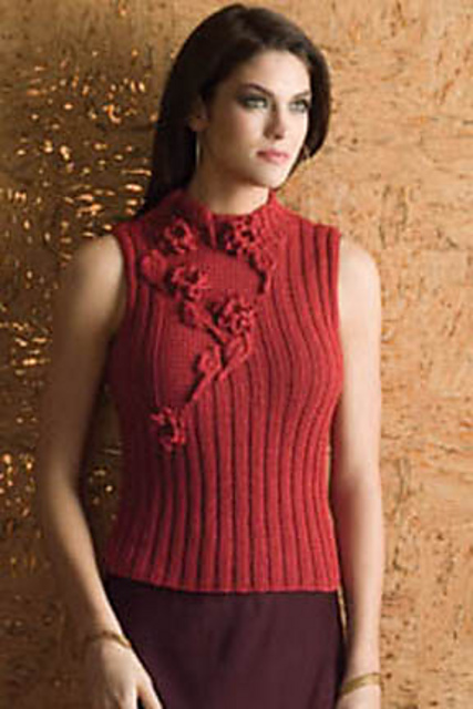Ravelry: Siam Knit Mistletoe Top with Crochet Floral Vine pattern by ...
