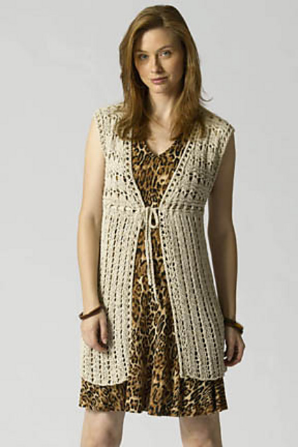 Ravelry: Empire Front-Tie Vest pattern by Irina Poludnenko