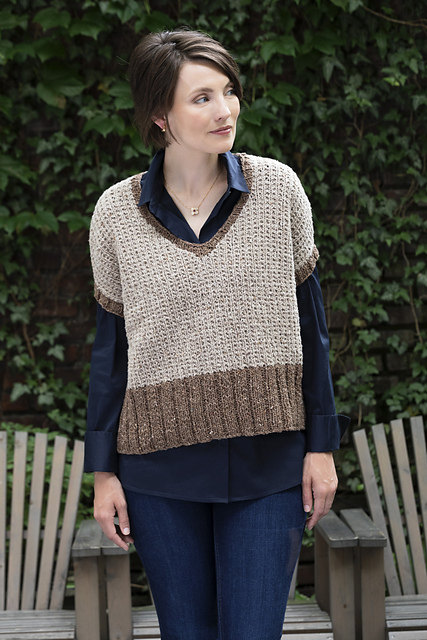 Ravelry: Kayak Boxy V-Neck pattern by Rosemary Drysdale