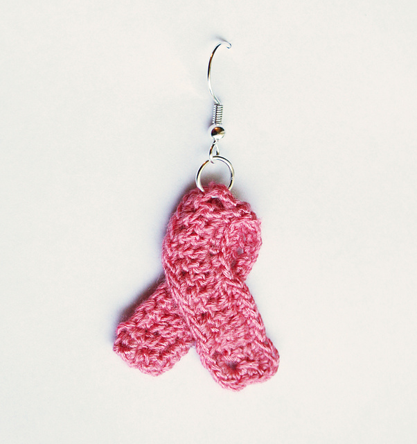 Ravelry: Crochet Awareness Ribbon Earrings pattern by Megan Denham