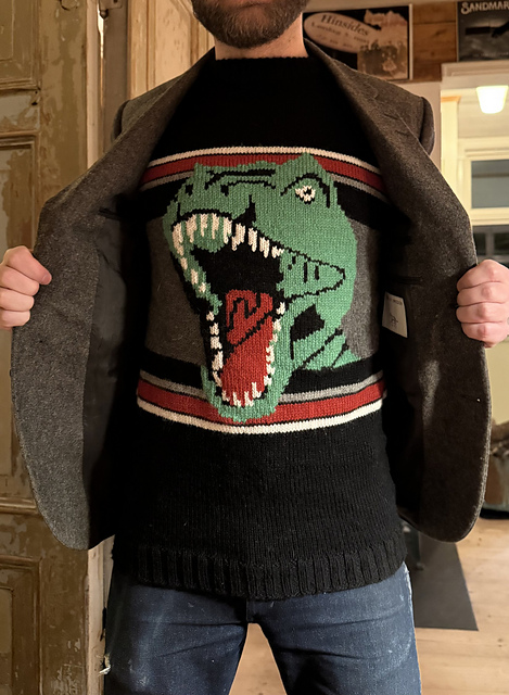 Ravelry: The Dino Sweater pattern by Tamsin Earnshaw
