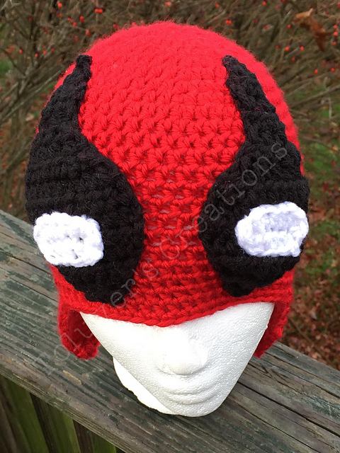 Ravelry: Deadpool Earflap Hat pattern by Rachelle Bowman