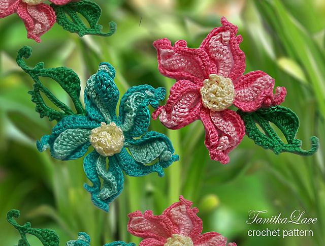 Ravelry: Tashatan740's Fantasy flower Crochet pattern