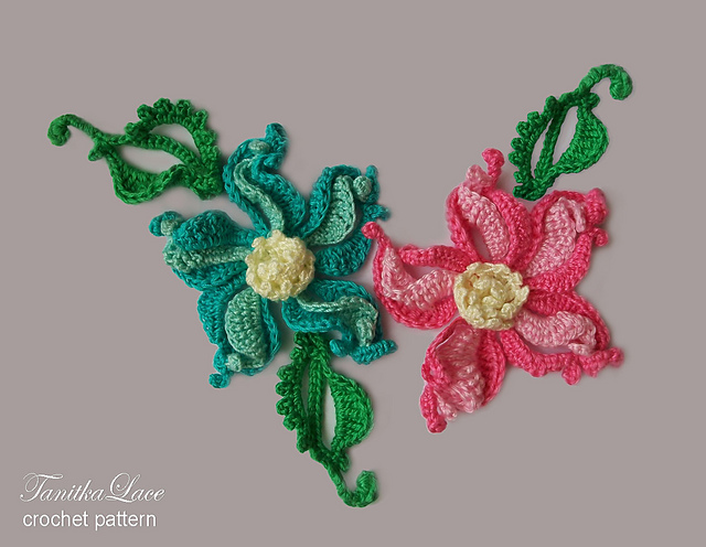 Ravelry: Tashatan740's Fantasy flower Crochet pattern