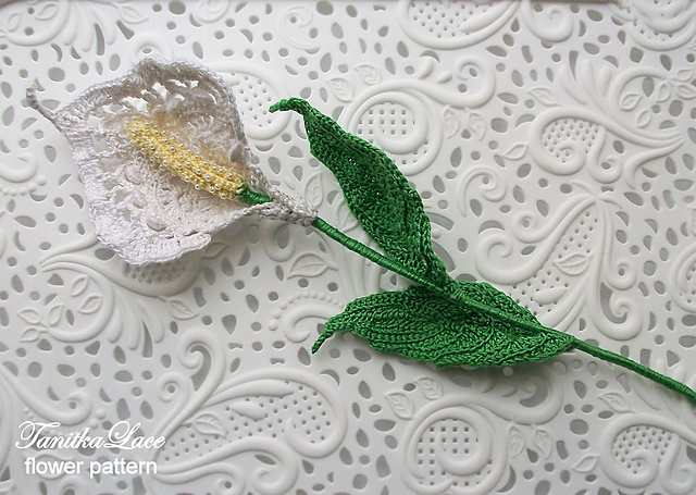 Ravelry: Tashatan740's Peace Lily Flower Crochet pattern. Tutorial for ...