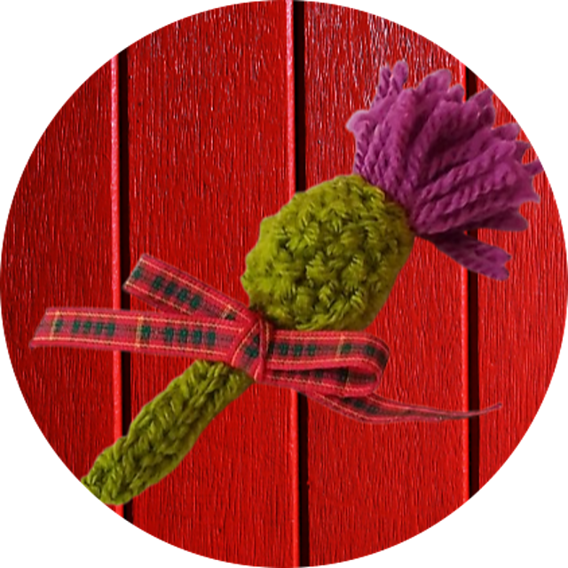 Ravelry: Free Thistle Brooch pattern by Susan Cowper