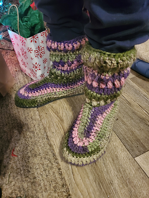 Ravelry: Huey's Hippie Hobo boots pattern by Lara Huey