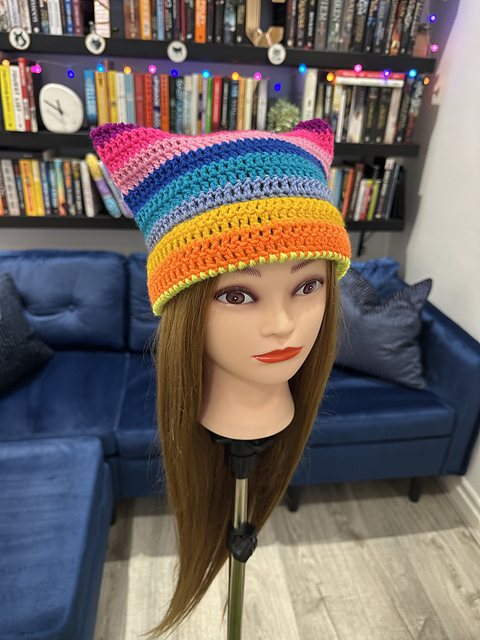 Ravelry: Cat Ear Beanie pattern by Teenie Crochets