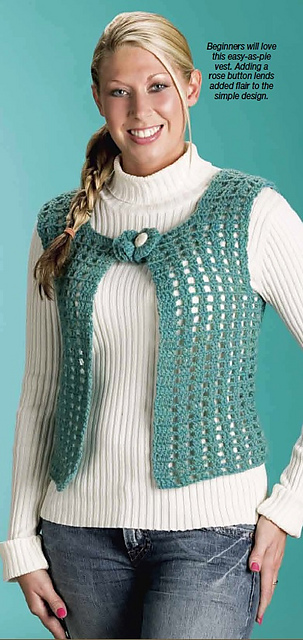 Ravelry: Simple Mesh Vest pattern by Alice Burson
