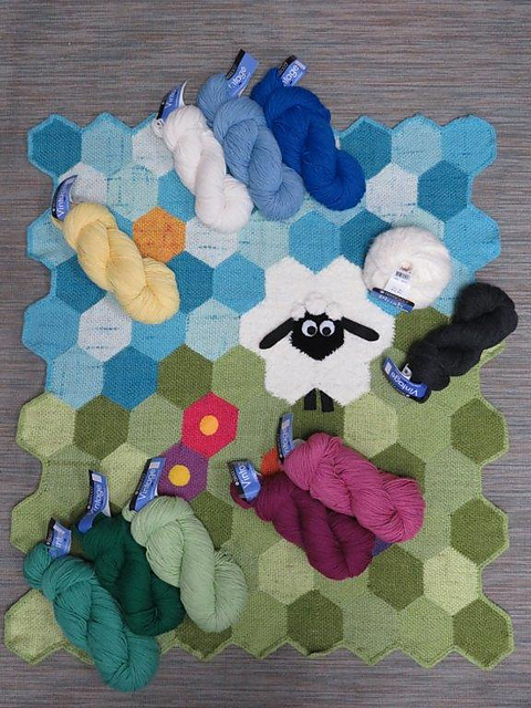 Ravelry: TexasGabi's TURTLE Hexagon Pin Loom: "Sheep" Baby Blanket