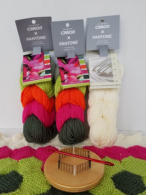 Ravelry: TexasGabi's TURTLE Hexagon Pin Loom: Caron x Pantone Owl Blanket