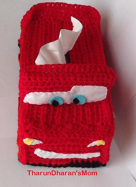 Ravelry: Lighting McQueen car tissue box cover pattern by ...