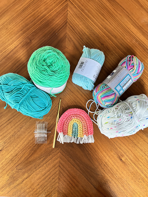 Ravelry: Rainbow Mug Rug pattern by Katie Cook