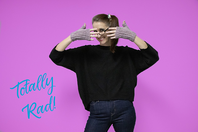 Ravelry: Totally Rad Fingerless Mitts pattern by Andrea Choate