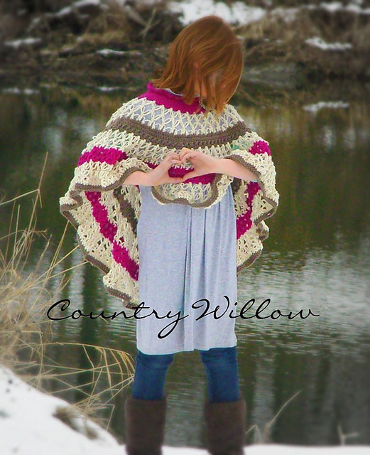 Ravelry: Neverending Love Poncho pattern by Country Willow Designs