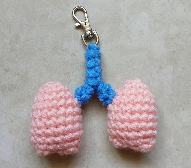 Ravelry: Lungs Keychain pattern by Joy Koestner