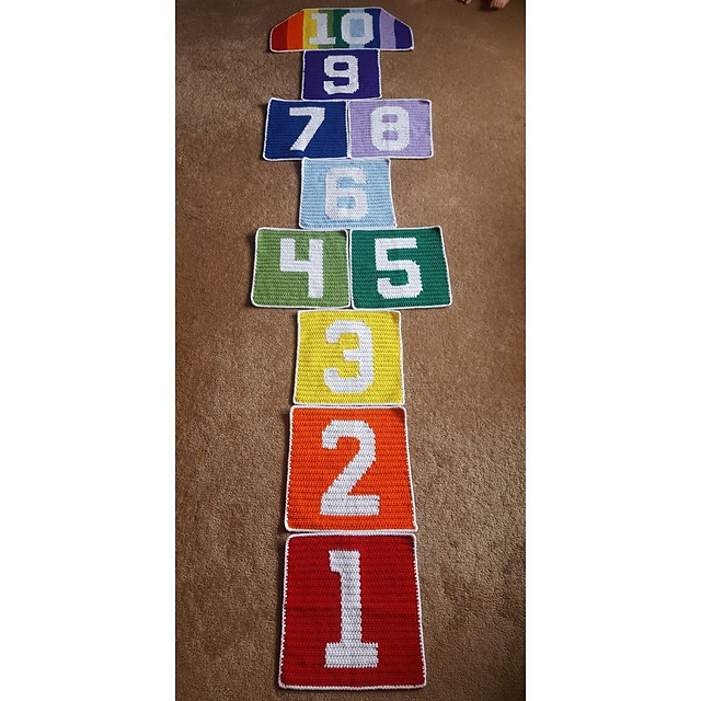 Ravelry: Rainbow Hopscotch Squares pattern by Carla Anderson