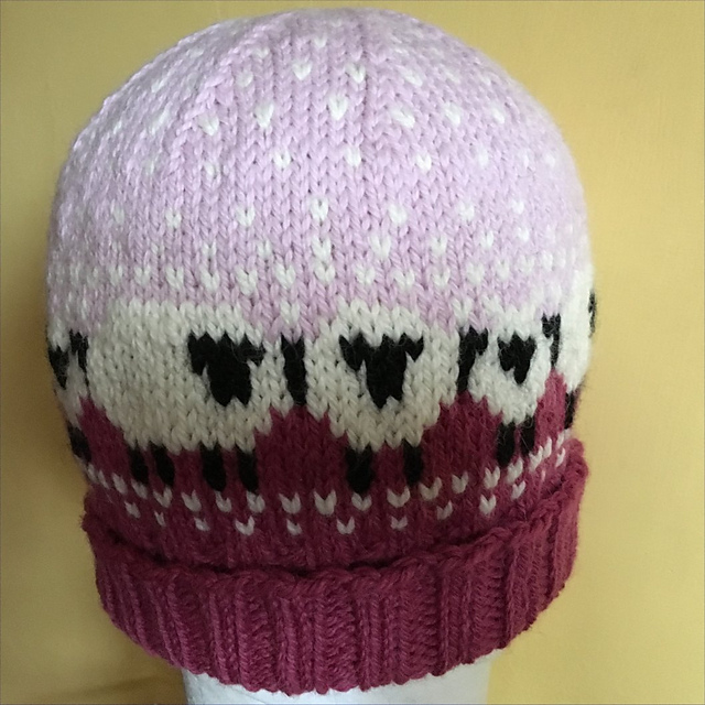 Ravelry: TheCraftyTyke's Pink Baa-ble Hat