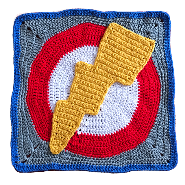 Ravelry: Action Lightning Square pattern by Michael Sellick
