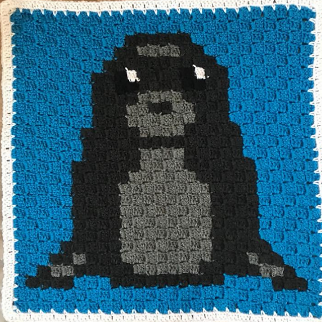 Ravelry: C2C Seal Square pattern by Michael Sellick