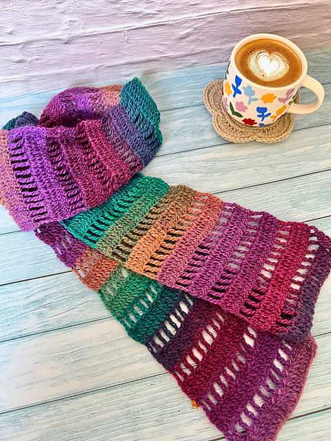 Ravelry: Simply Rustic Scarf pattern by The Crochet Fix