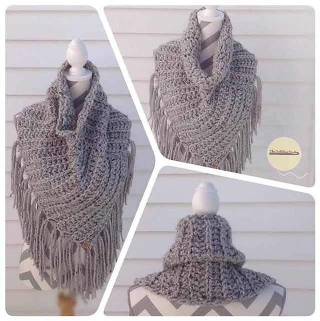 Ravelry: Fringed Triangle Cowl pattern by L. Christmas