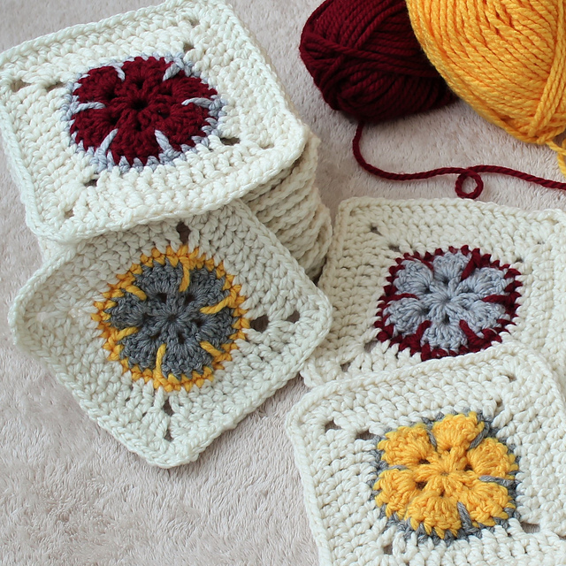 Ravelry: Easy Flower Squares pattern by April Miller