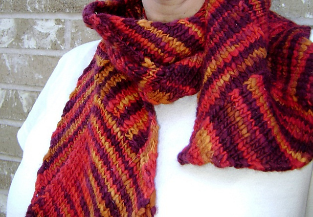 Ravelry: Agnes entrelac scarf pattern by Amy Kaspar