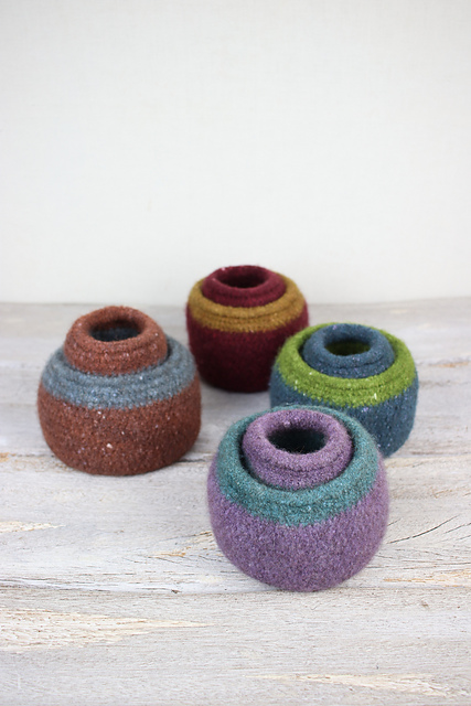 Ravelry: Felted Crochet Pot Duo pattern by The Fibre Co.