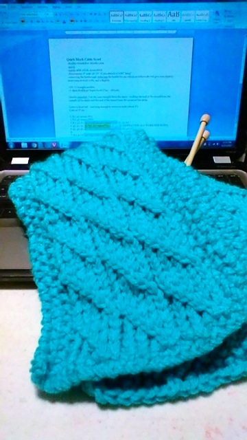 Ravelry: Quick Mock Cable Scarf pattern by S.J. Scott
